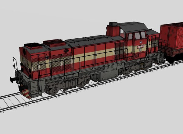 3d model goods train