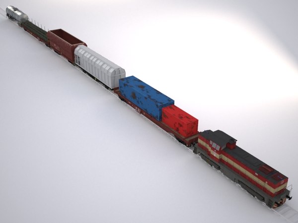 3d model goods train
