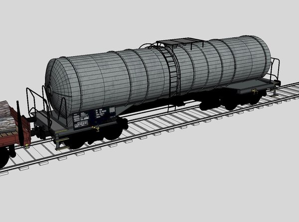 3d model goods train