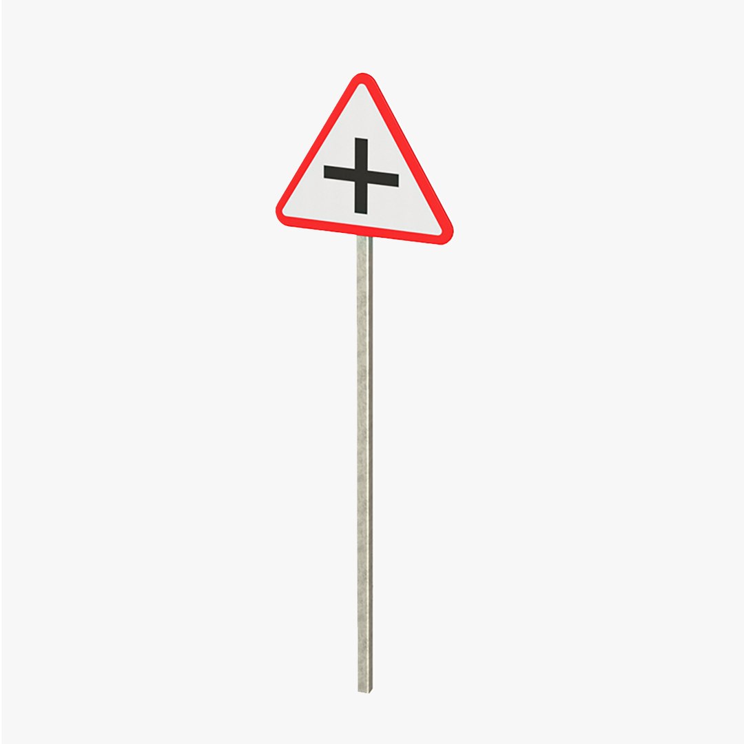 3D model Crossroads road sign - TurboSquid 2105468
