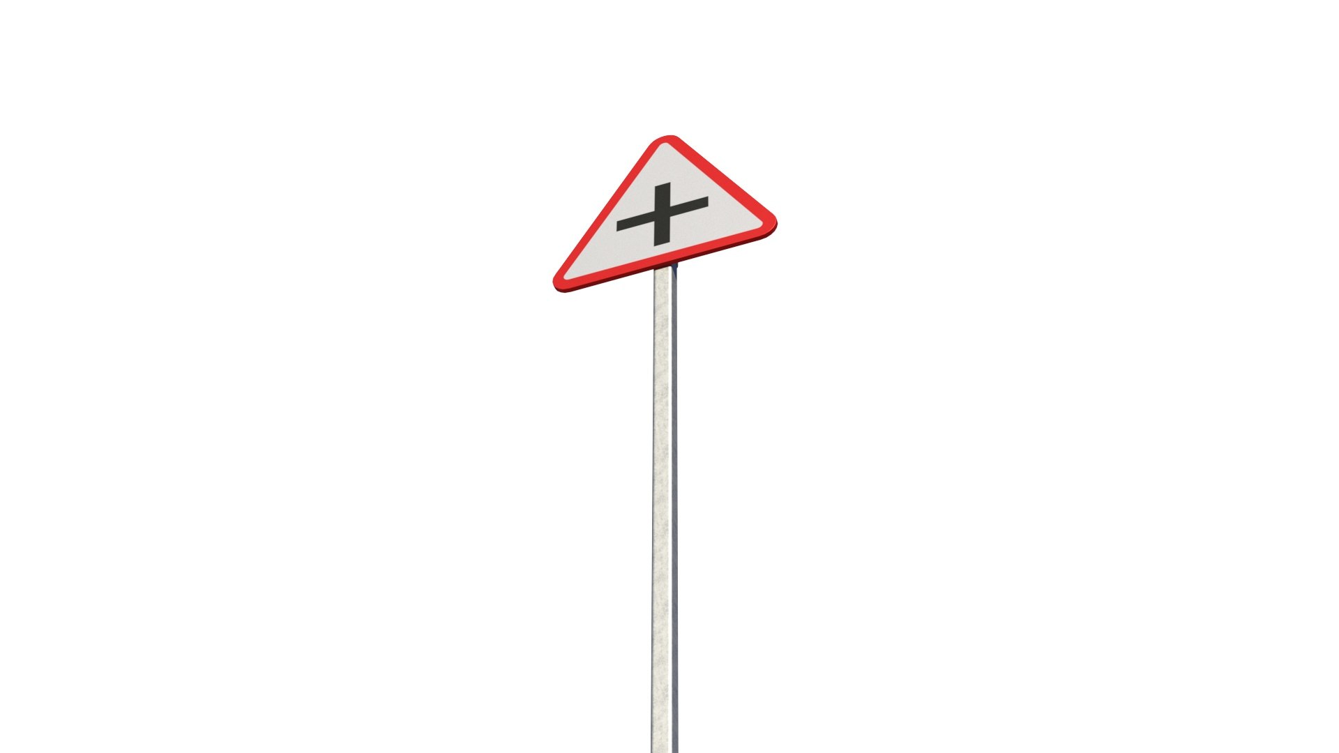3D Model Crossroads Road Sign - TurboSquid 2105468