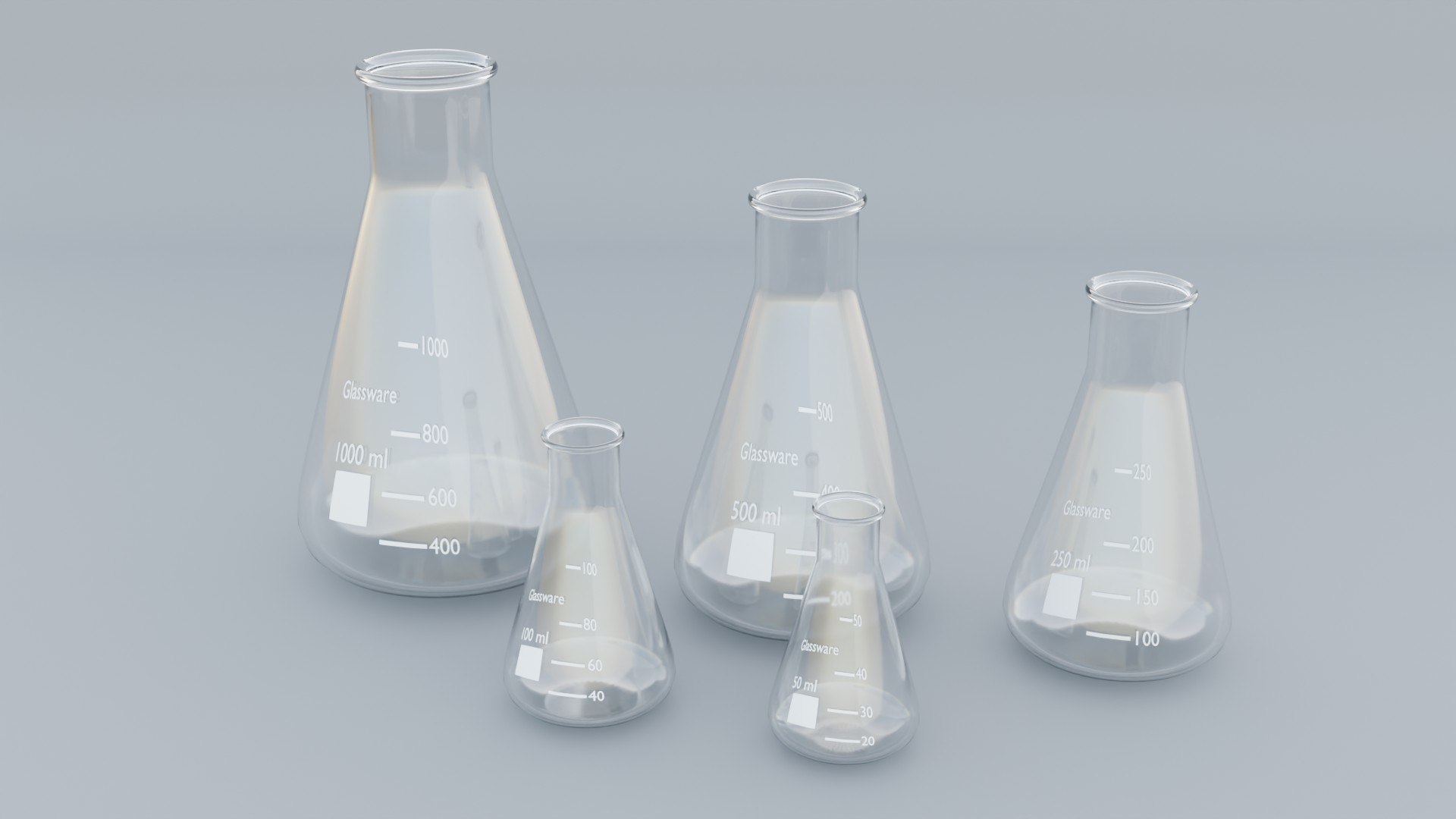 3D Conical Flasks Narrow Neck Model - TurboSquid 2332865
