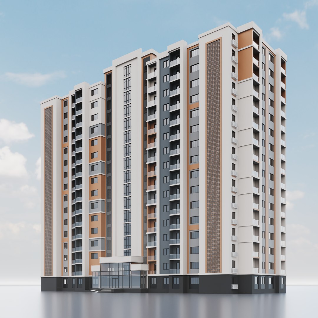 3D Residential Building 001 model - TurboSquid 2059249