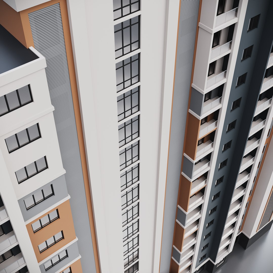 3D Residential Building 001 model - TurboSquid 2059249