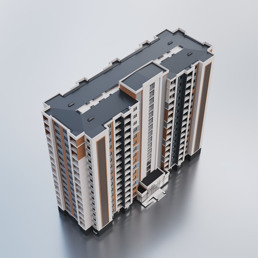 3D Residential Building 001 model - TurboSquid 2059249