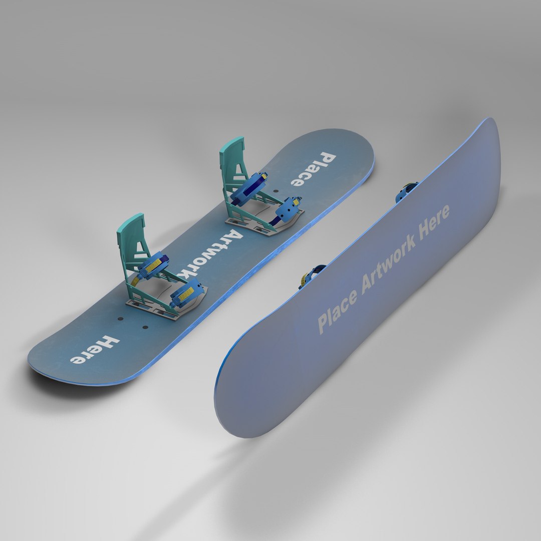 3D Model Blue Snowboard - TurboSquid 1846543