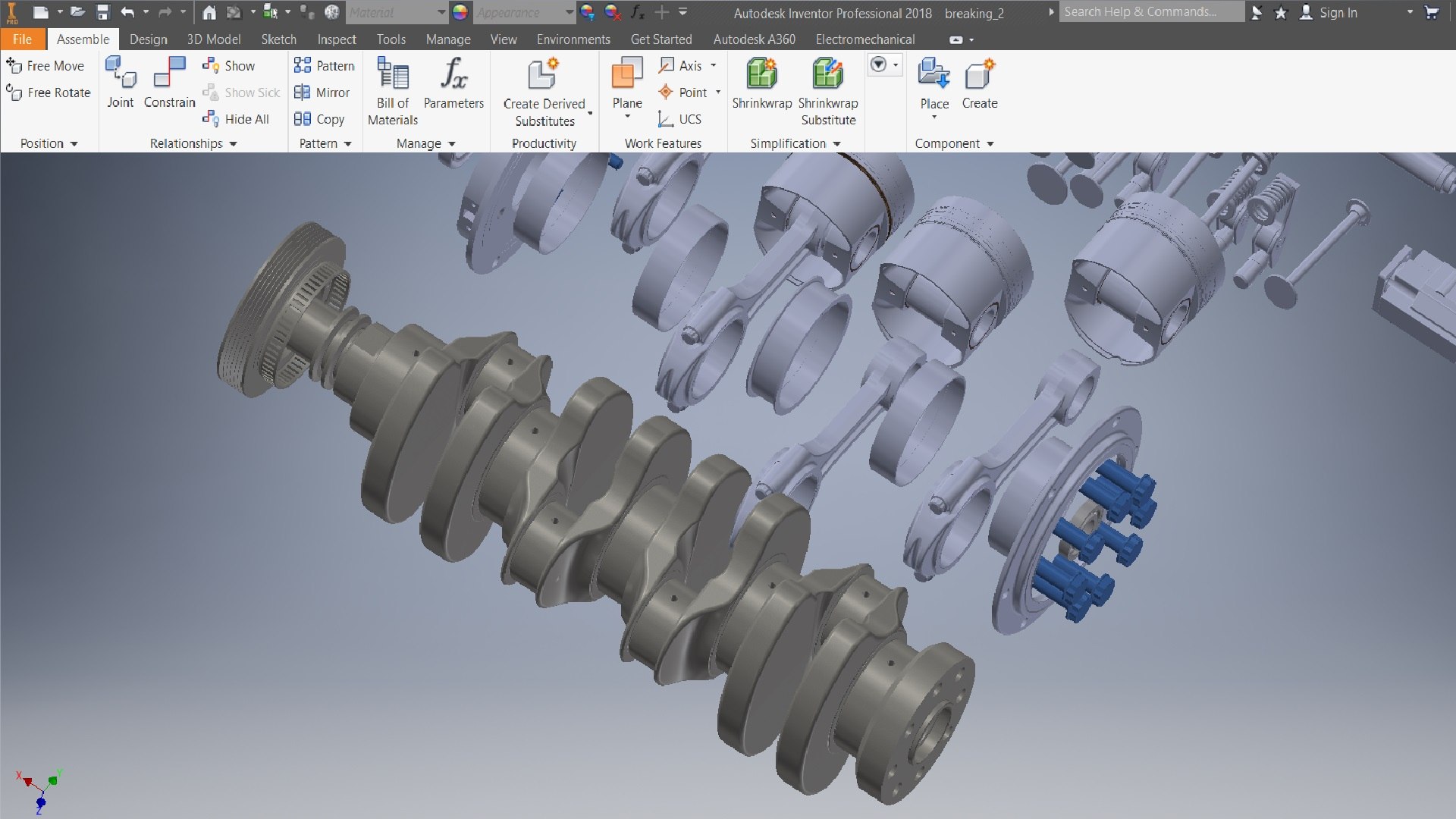 3D I4 Crankshaft Diezel Engine 3d Model Model - TurboSquid 2338141