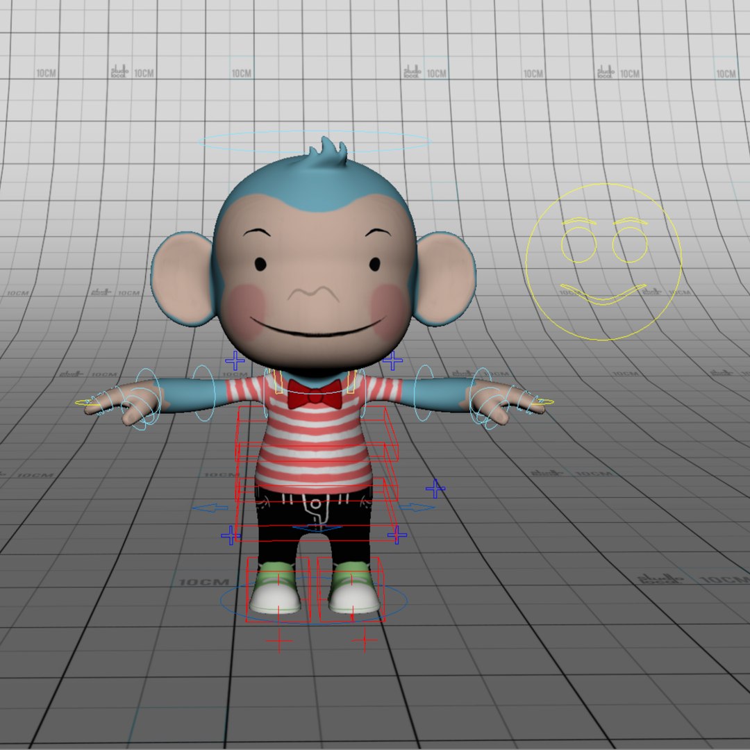 3D cartoon monkey rig - TurboSquid 1210577