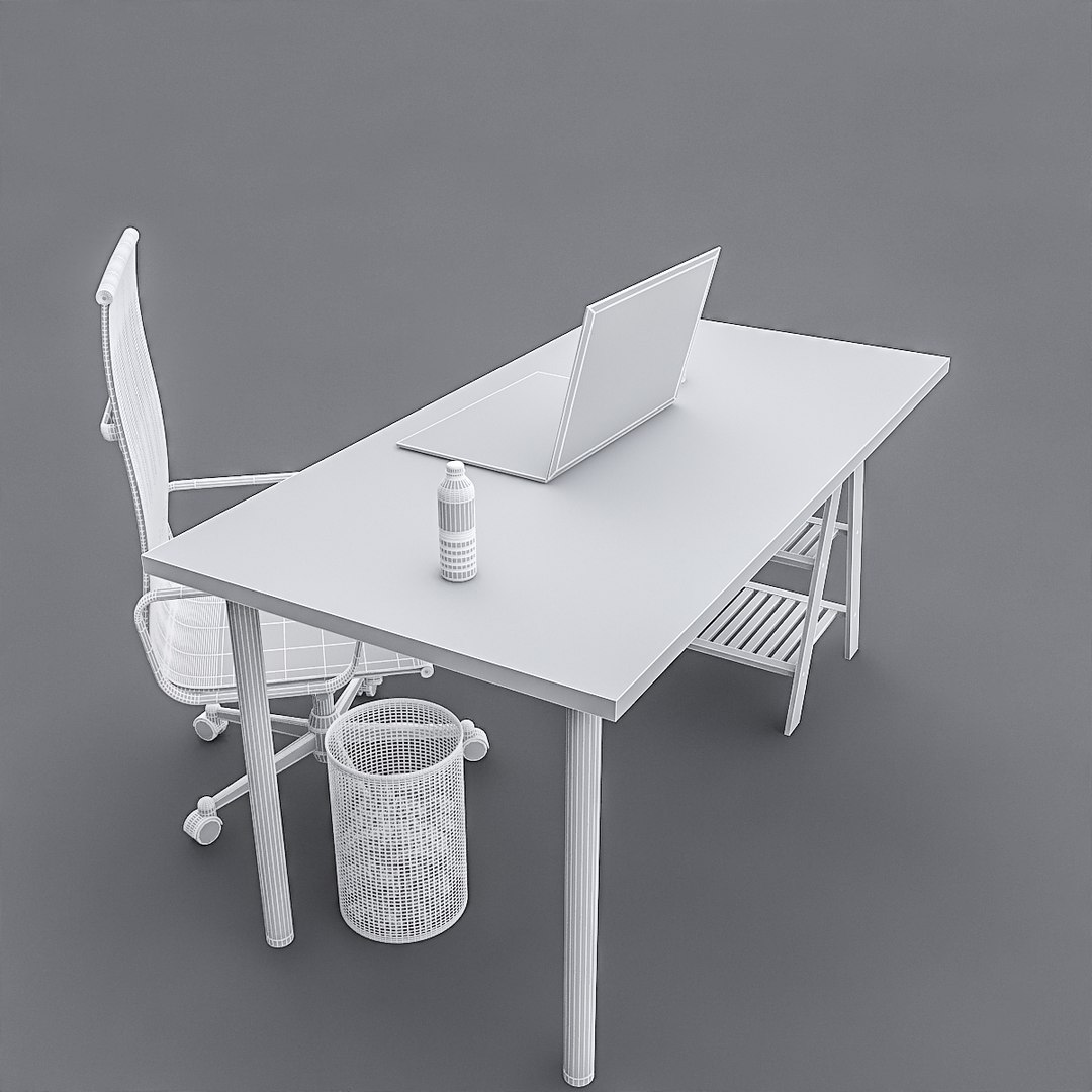 Study Desk 3D Model - TurboSquid 1548457