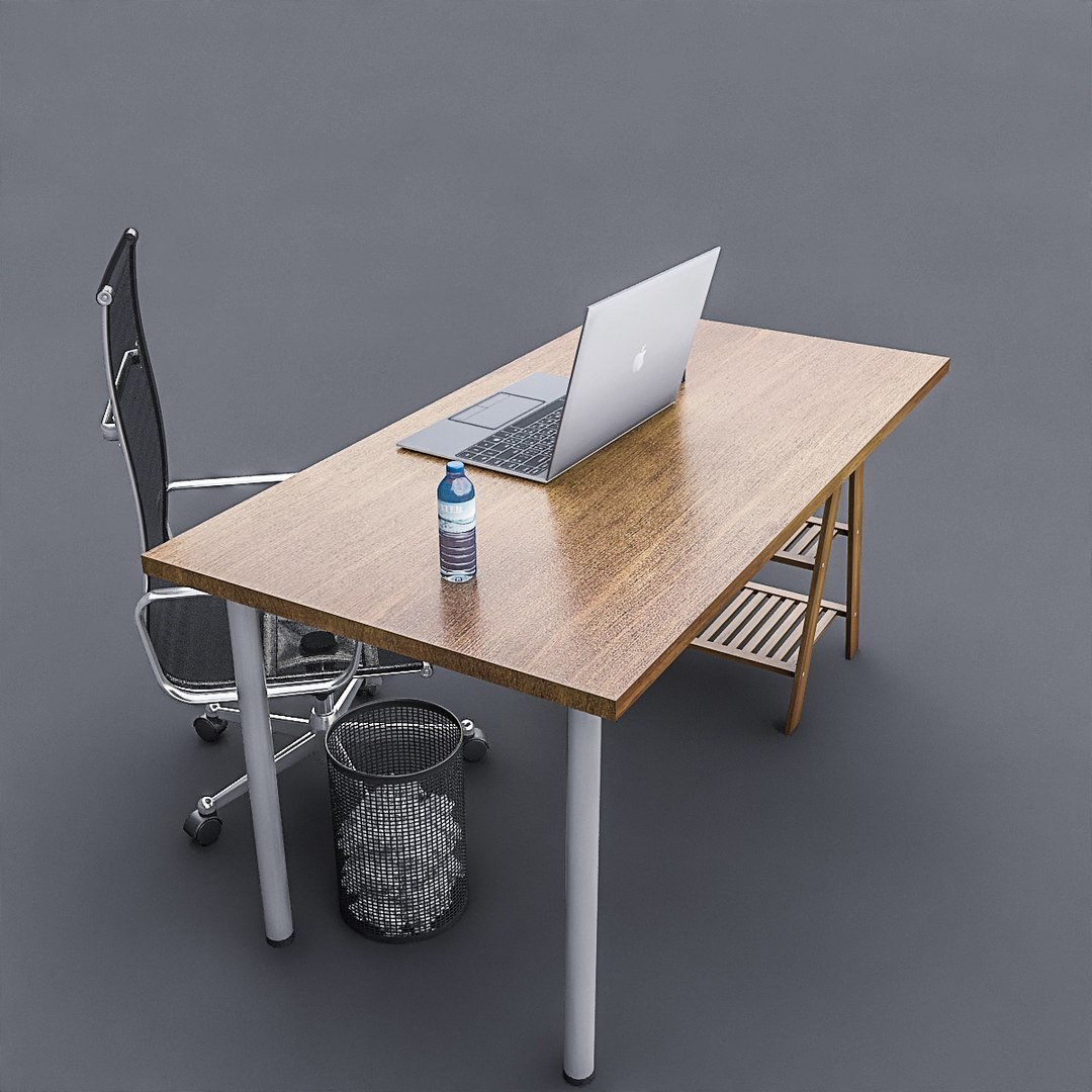 Study Desk 3D Model - TurboSquid 1548457