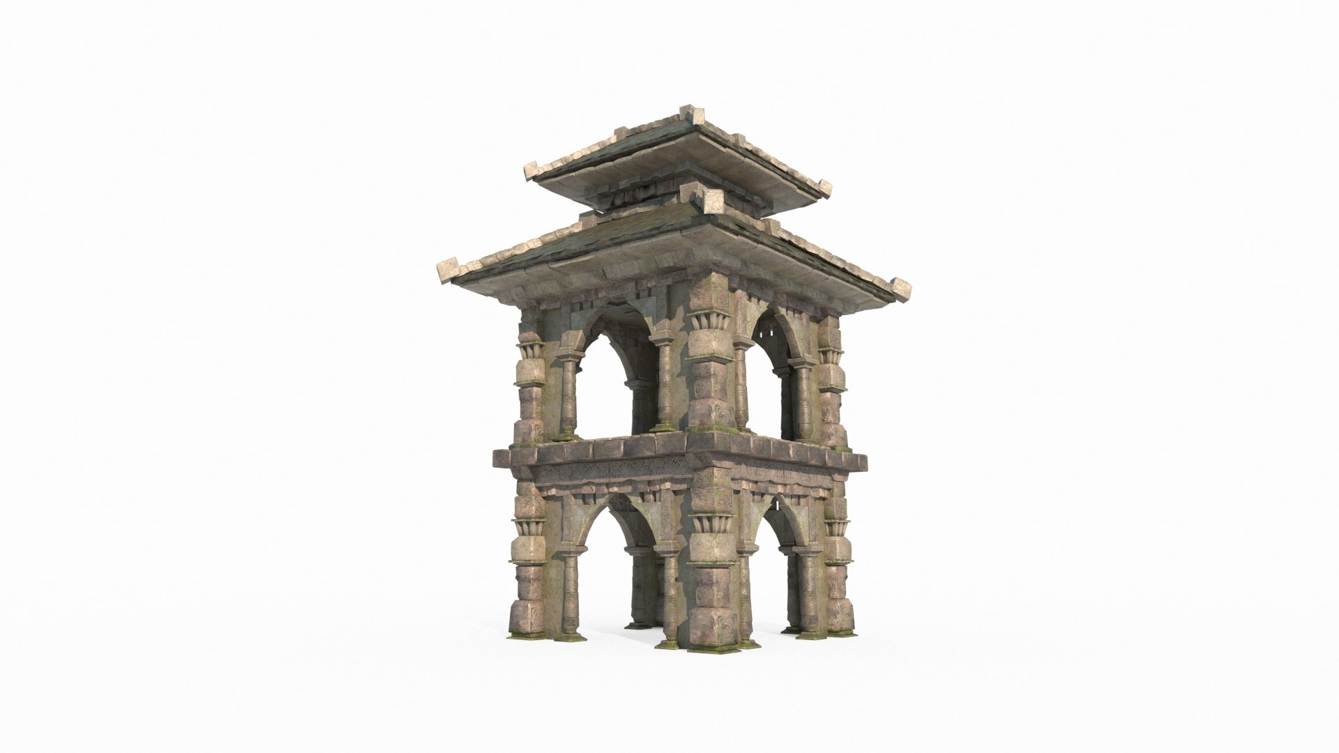 3D Model Ancient Architectural Relics Tower - TurboSquid 2147113