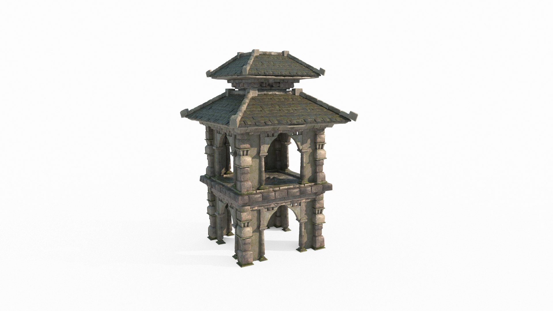 3D Model Ancient Architectural Relics Tower - TurboSquid 2147113