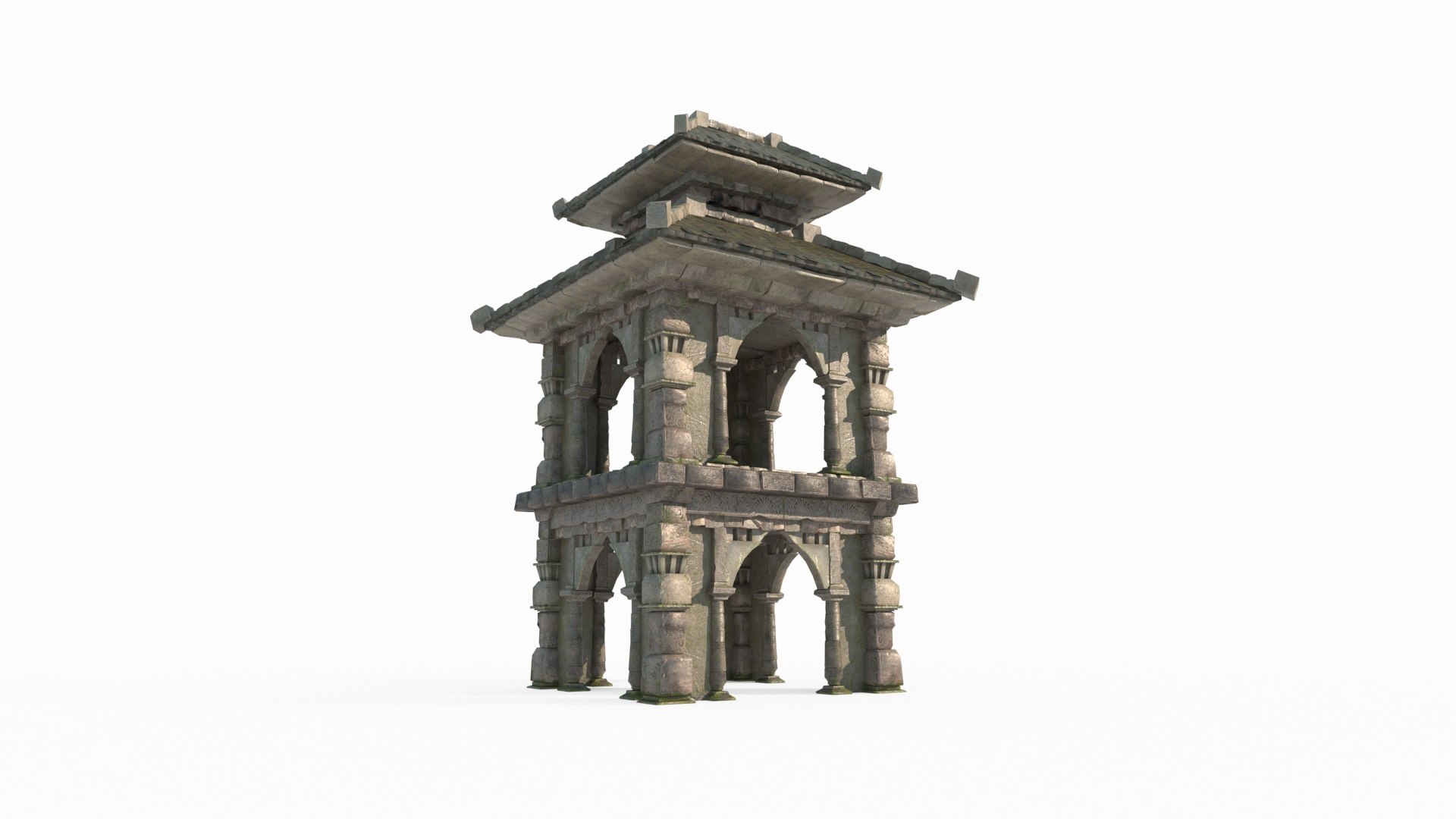 3D Model Ancient Architectural Relics Tower - TurboSquid 2147113