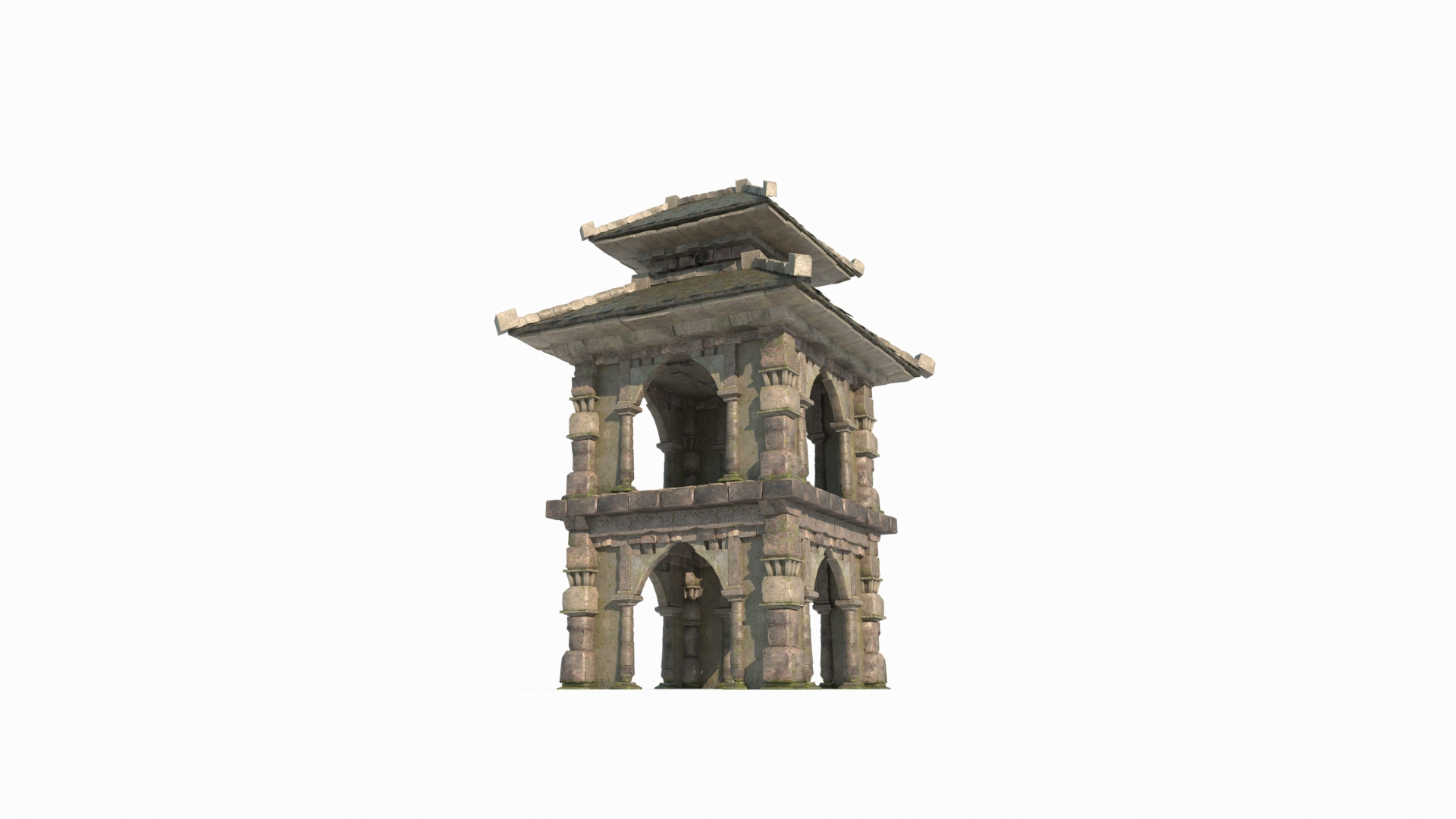 3D Model Ancient Architectural Relics Tower - TurboSquid 2147113