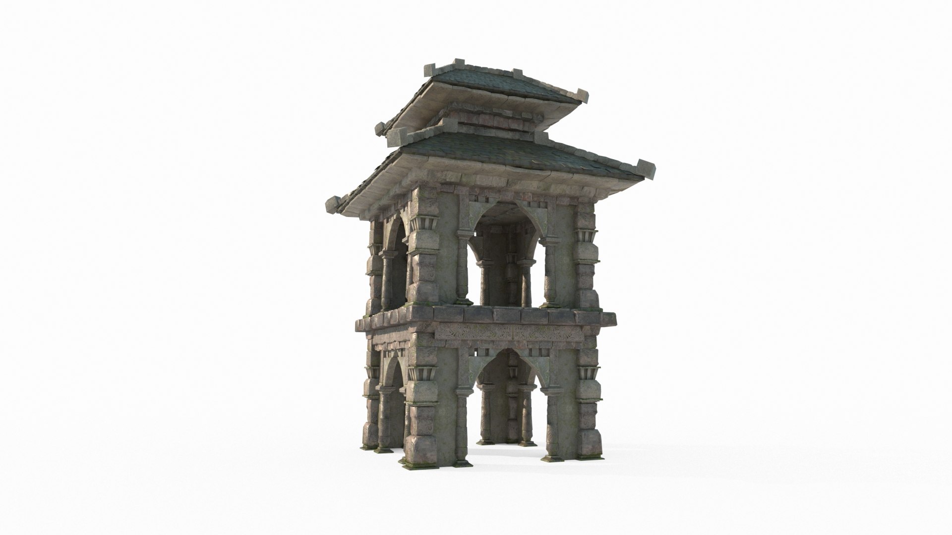 3D Model Ancient Architectural Relics Tower - TurboSquid 2147113