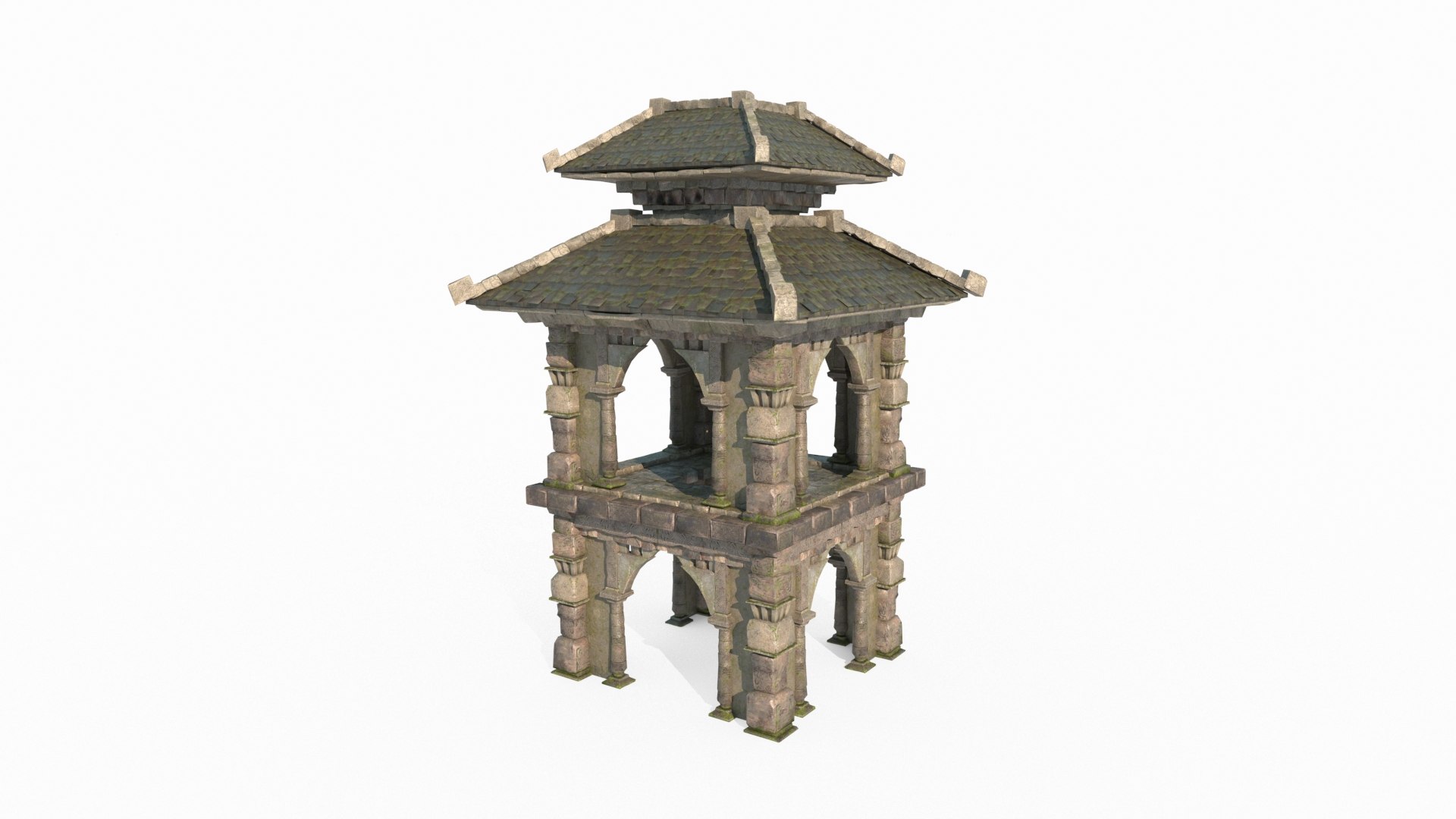 3D Model Ancient Architectural Relics Tower - TurboSquid 2147113