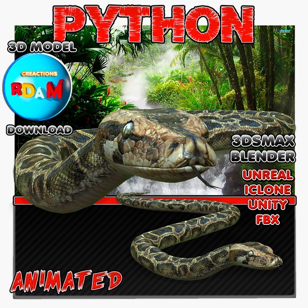 PYTHON SNAKE 3D RDAM3Dモデル - TurboSquid 1996328