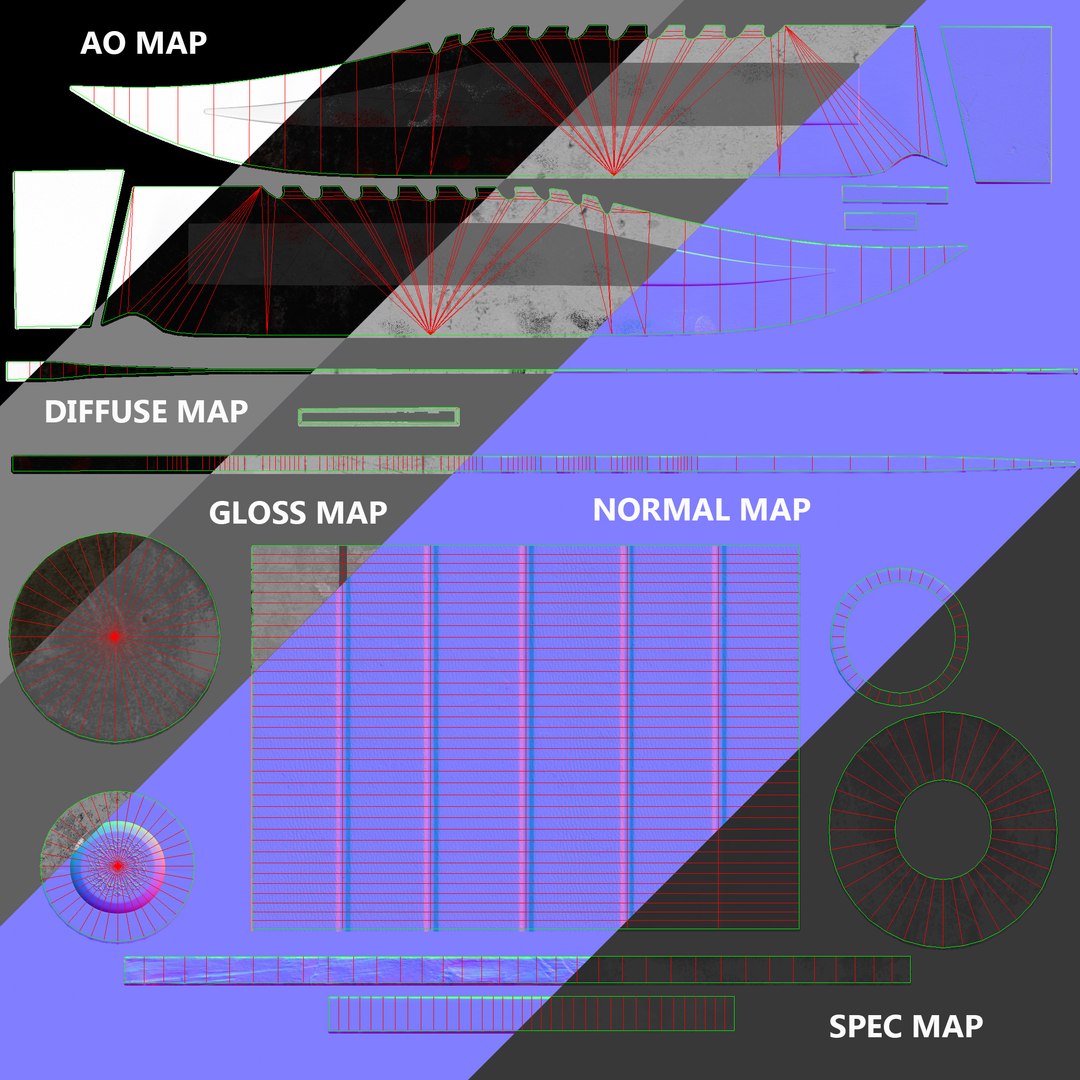 Survival Knife Stand 3d Model