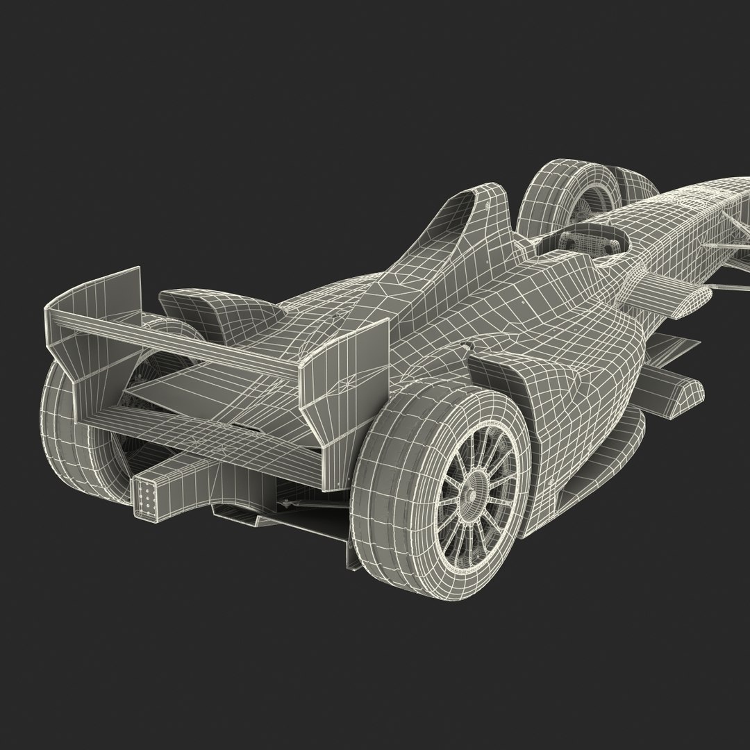 formula e race car 3d model