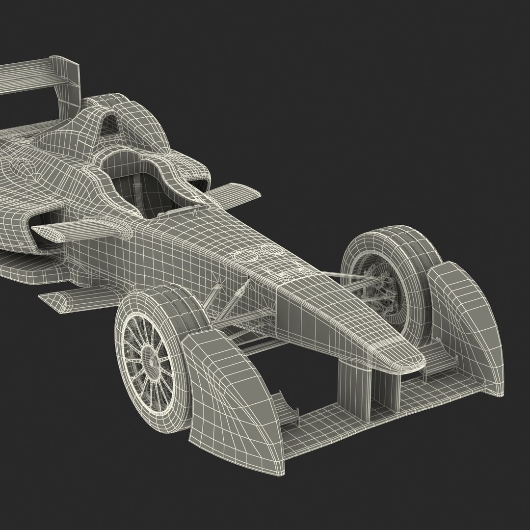 formula e race car 3d model
