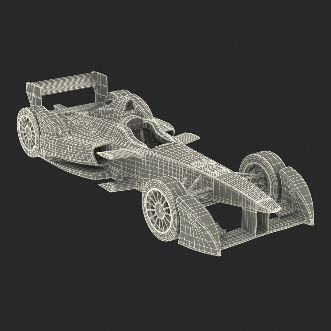 formula e race car 3d model