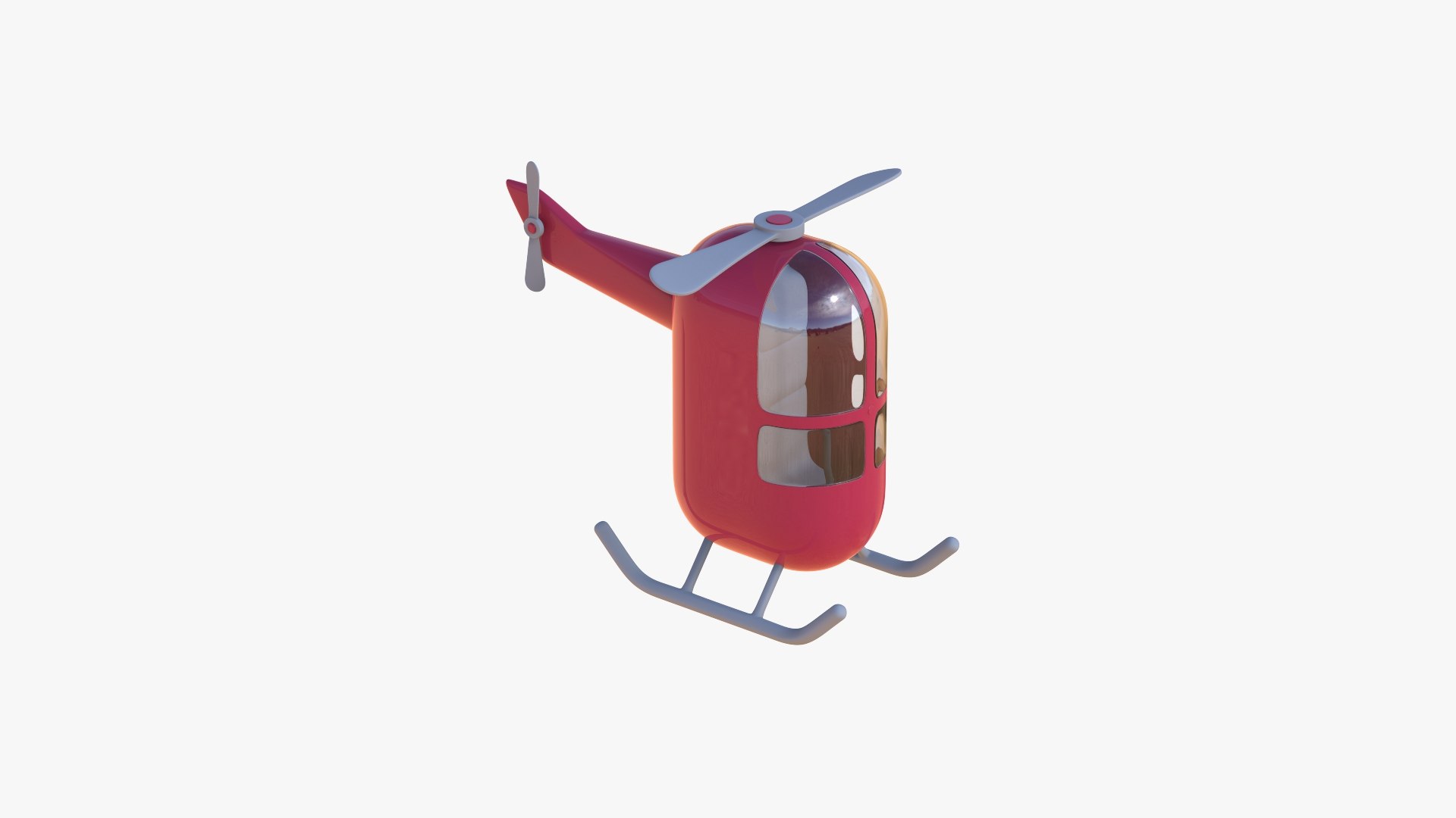 Cartoon Copter Model - TurboSquid 1858299
