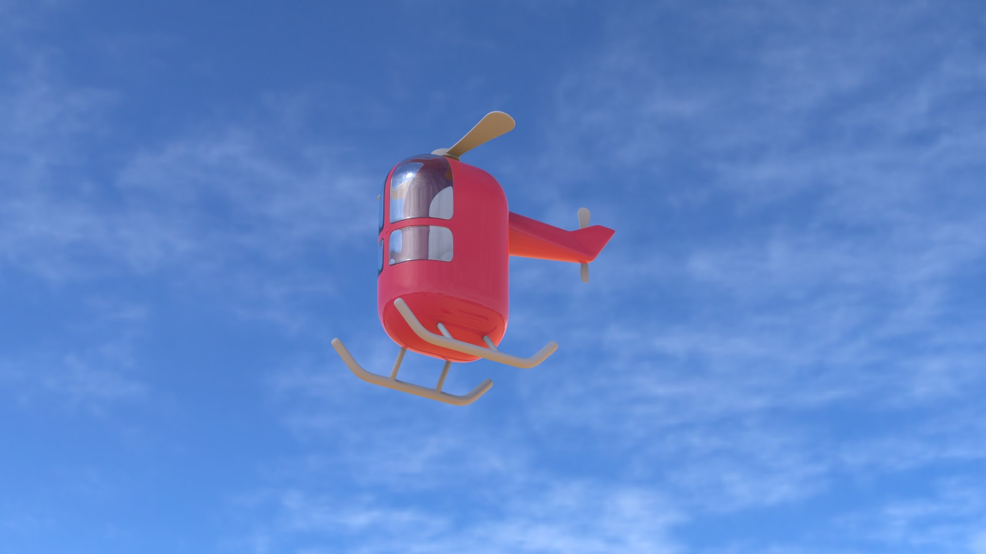 Cartoon Copter Model - TurboSquid 1858299