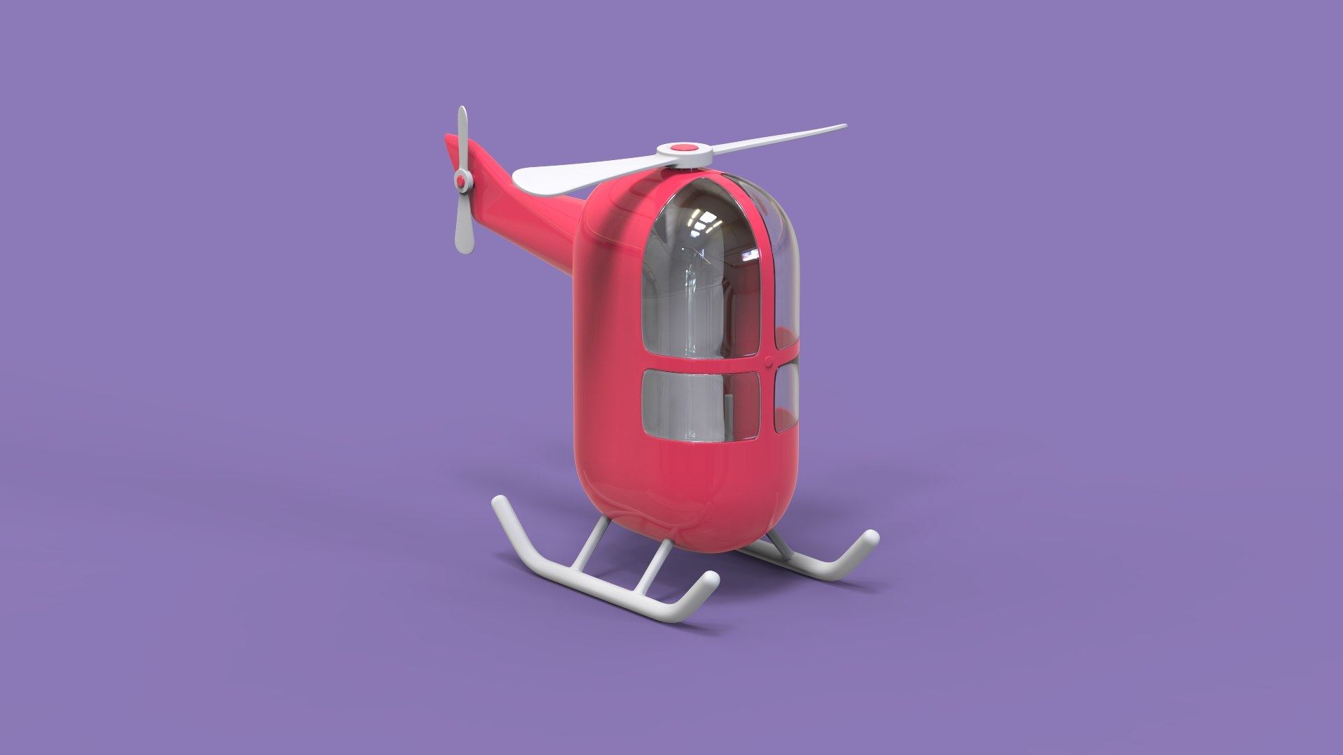 Cartoon Copter Model - TurboSquid 1858299