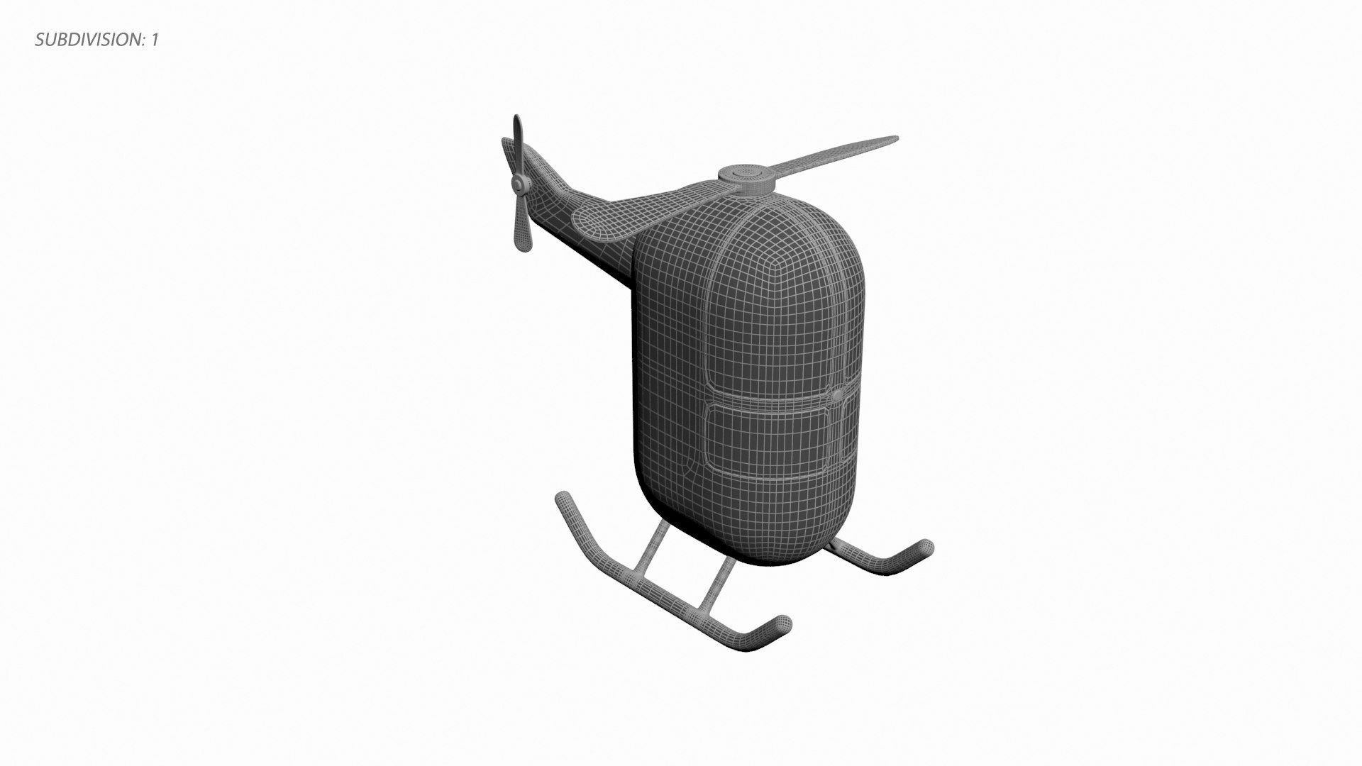 Cartoon Copter Model - TurboSquid 1858299