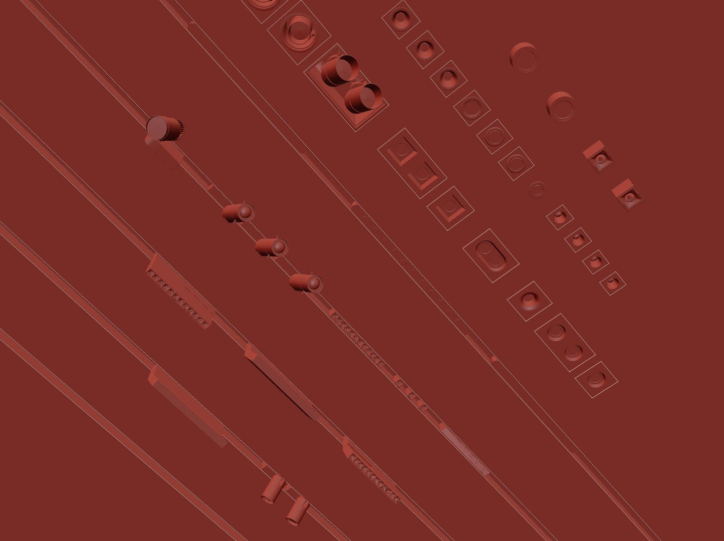 Spotlight Collection led strip ceiling light 3D model 3D model 3D ...