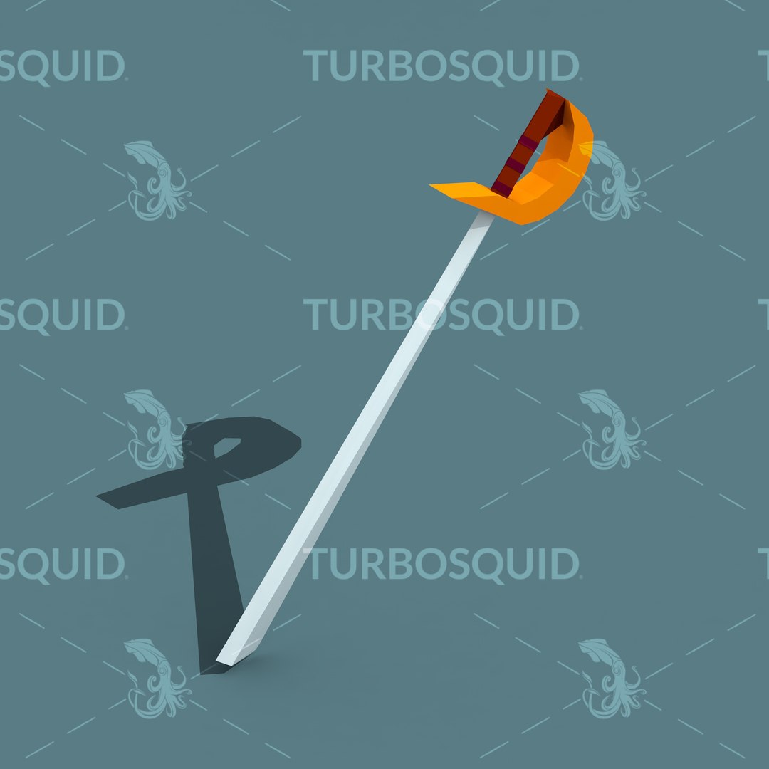 Low Poly Sword Isometric Icon 3D model - TurboSquid 1722075