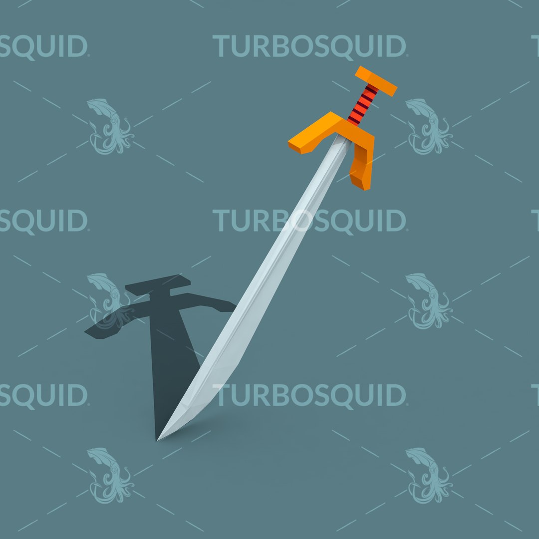 Low Poly Sword Isometric Icon 3D model - TurboSquid 1722075