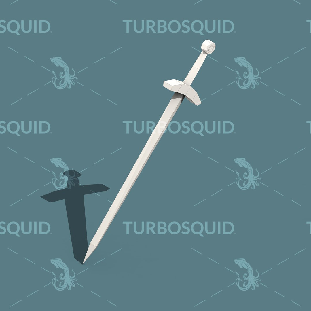 Low Poly Sword Isometric Icon 3D model - TurboSquid 1722075