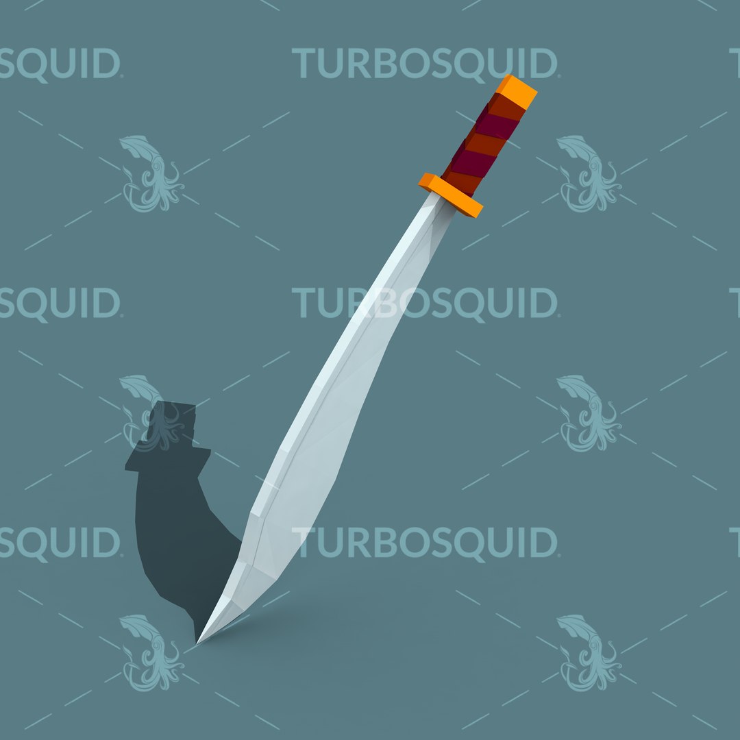 Low Poly Sword Isometric Icon 3D model - TurboSquid 1722075
