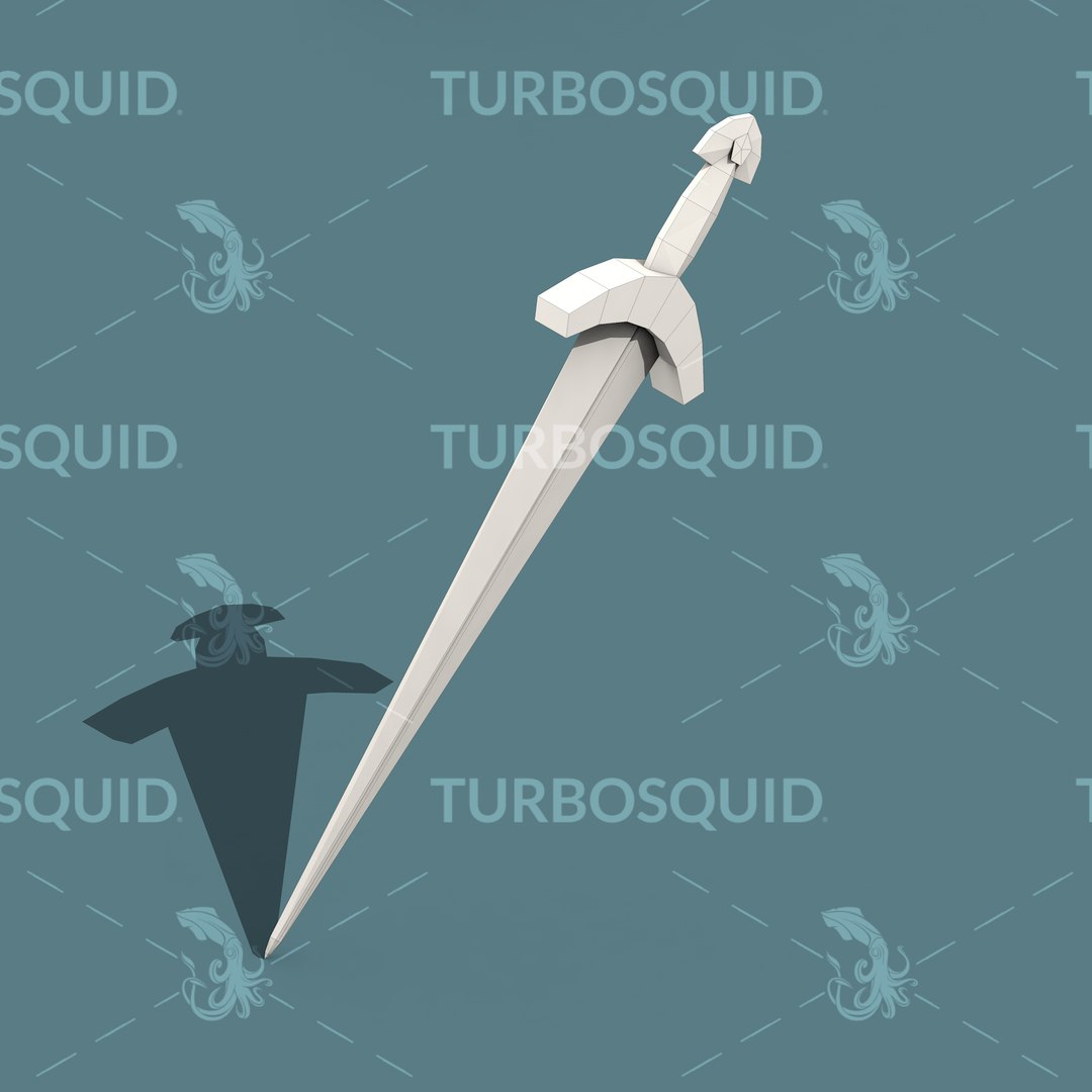 Low Poly Sword Isometric Icon 3D model - TurboSquid 1722075