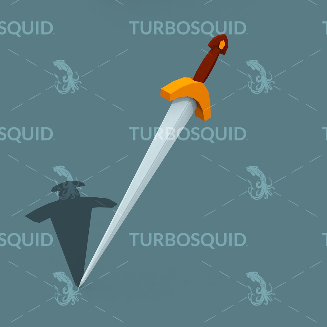 Low Poly Sword Isometric Icon 3D model - TurboSquid 1722075