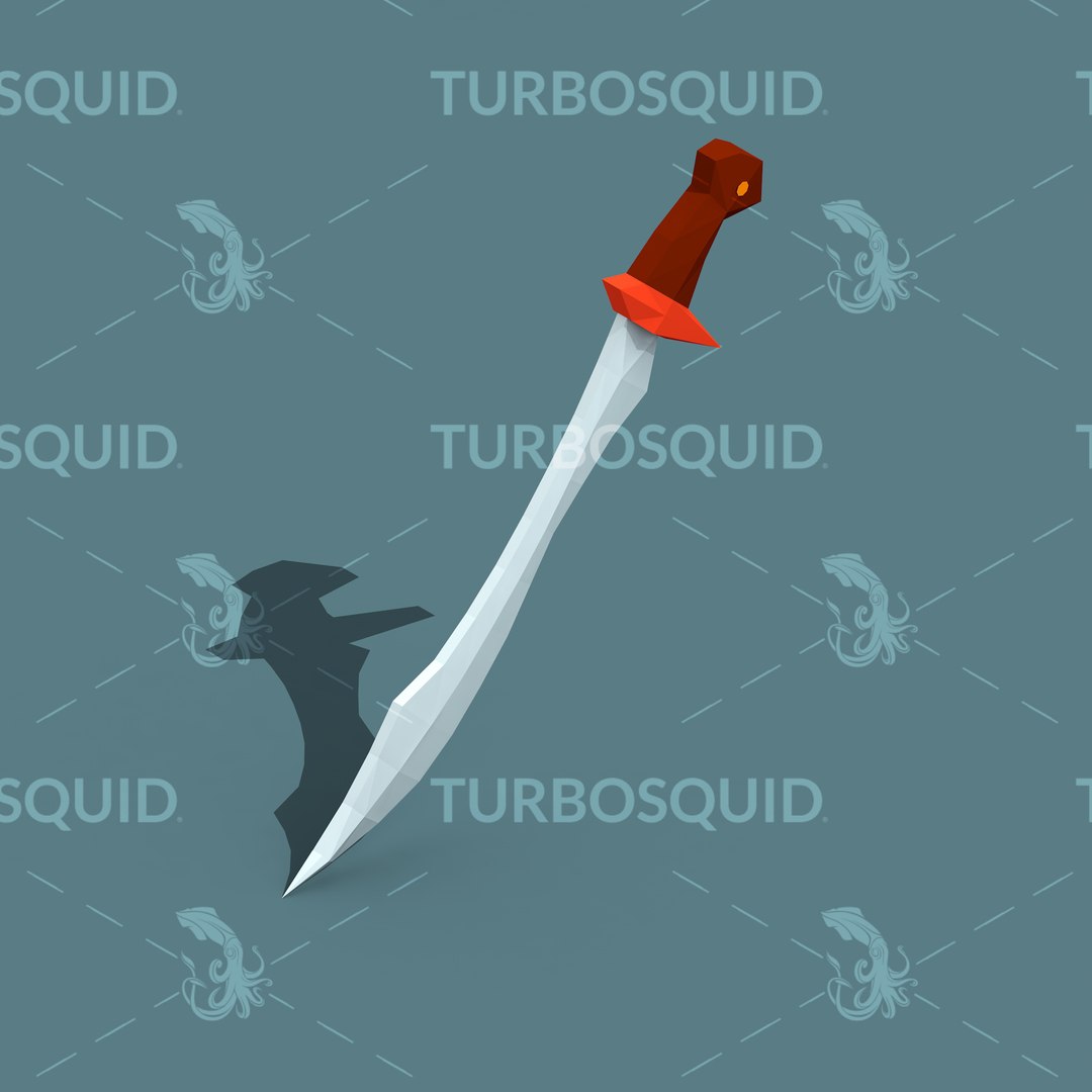 Low Poly Sword Isometric Icon 3D model - TurboSquid 1722075