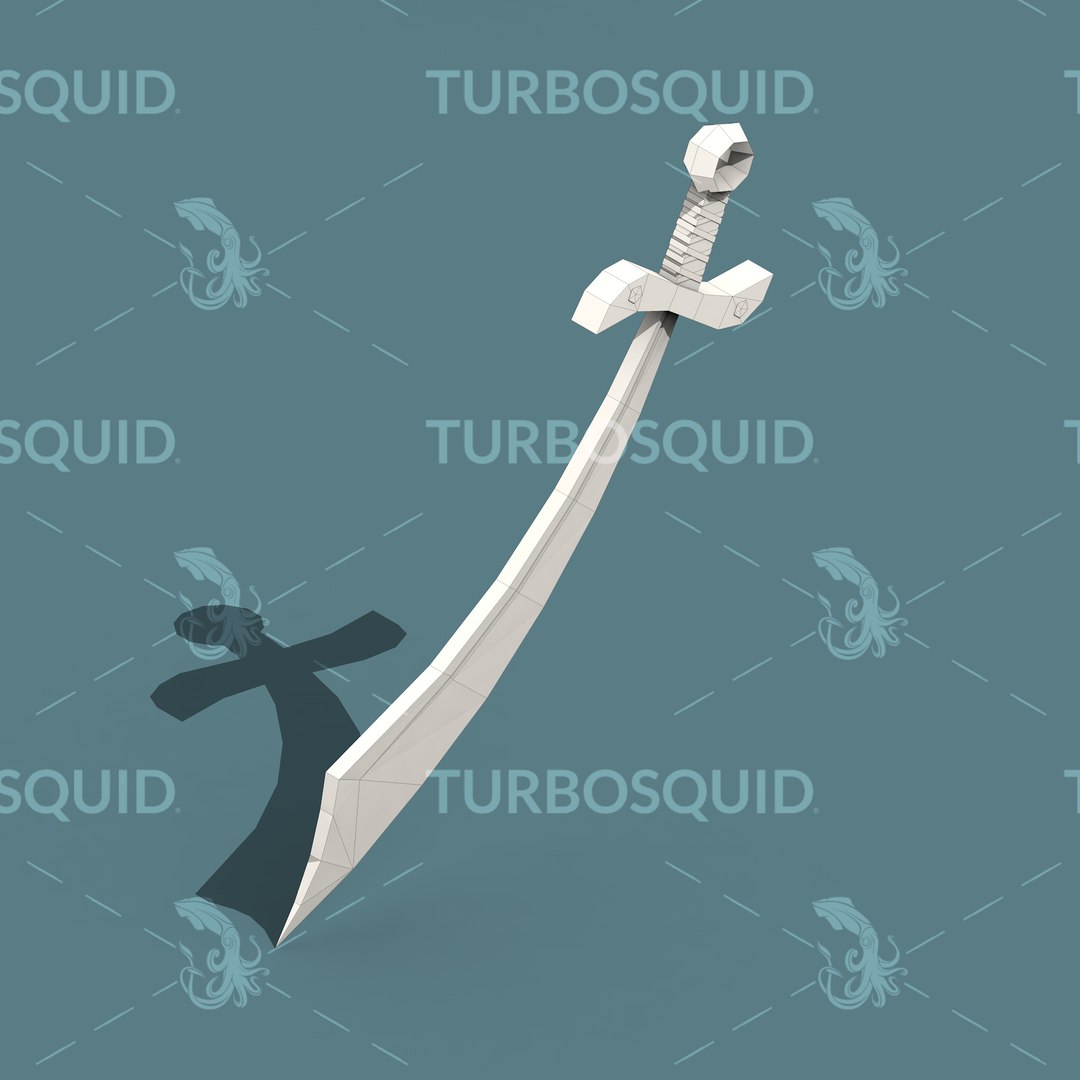 Low Poly Sword Isometric Icon 3D model - TurboSquid 1722075