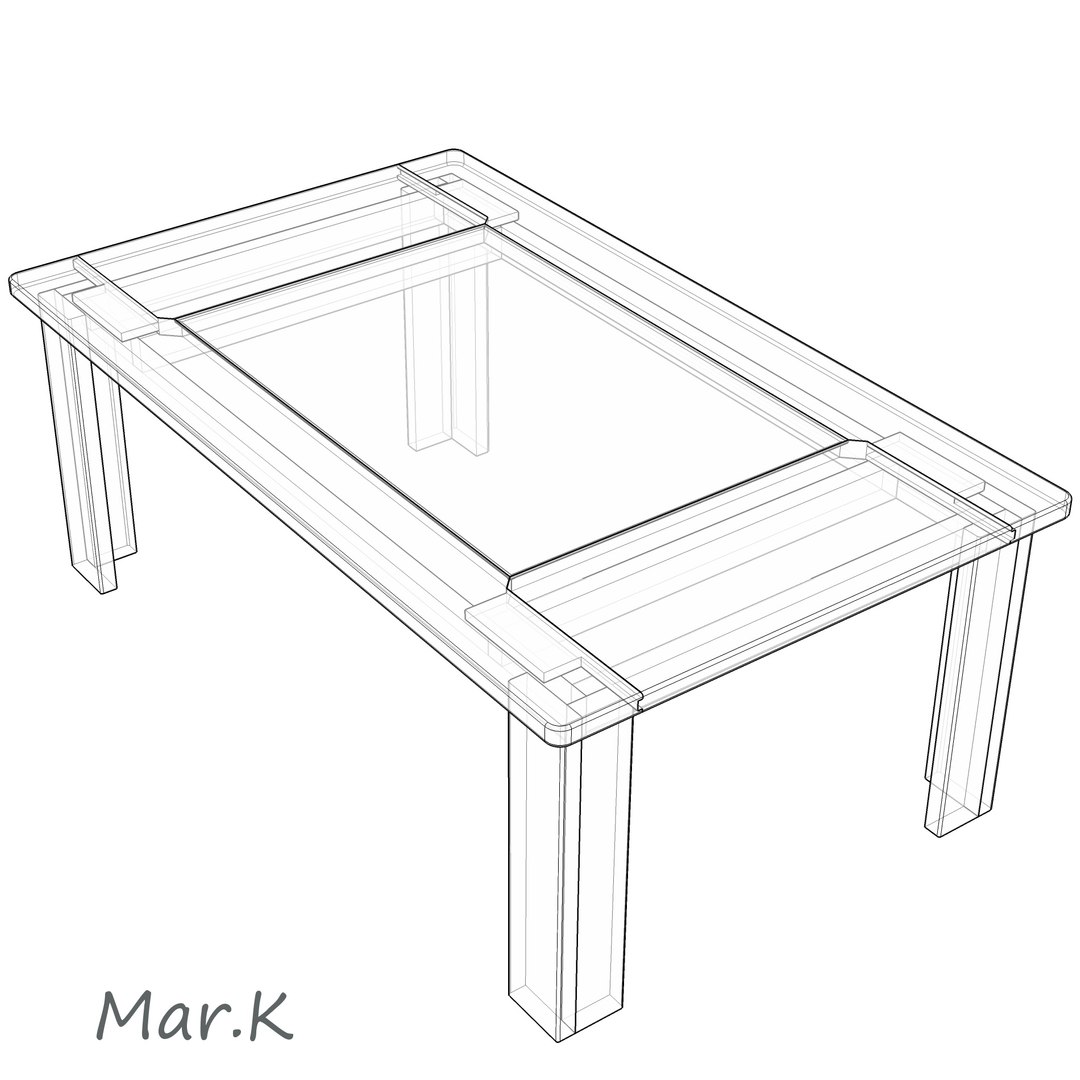 dining table 3d 3ds