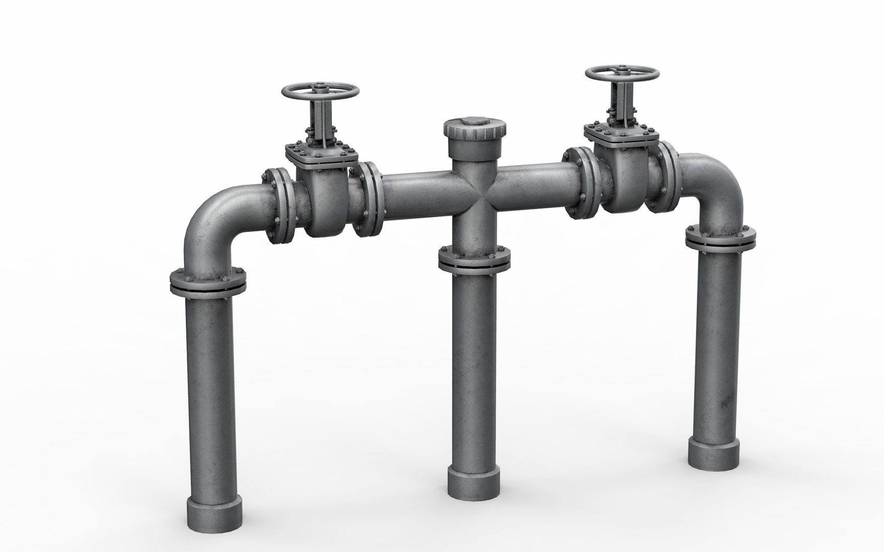 3D Industrial Pipe Assembly - TurboSquid 1513658