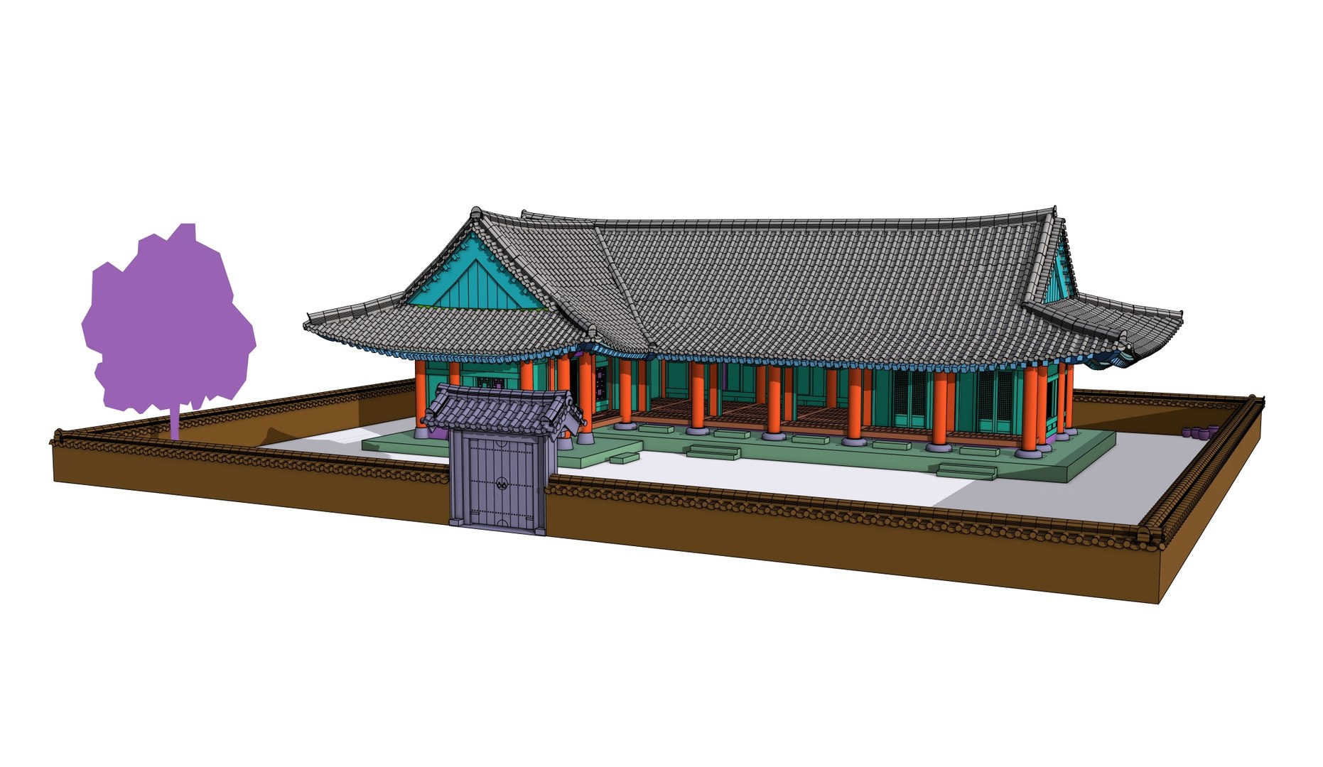 Korean Traditional House Hanok-v2017 Model - TurboSquid 2396212