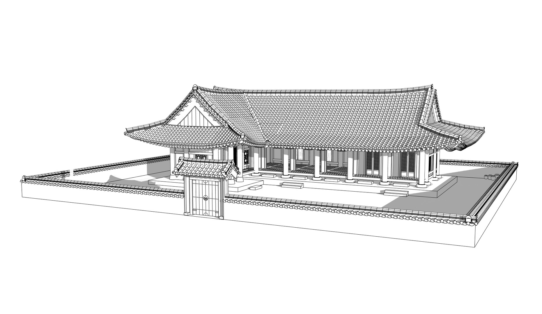 Korean Traditional House Hanok-v2017 Model - TurboSquid 2396212