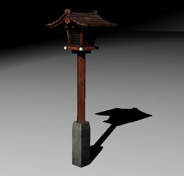 3d model japan street lamp