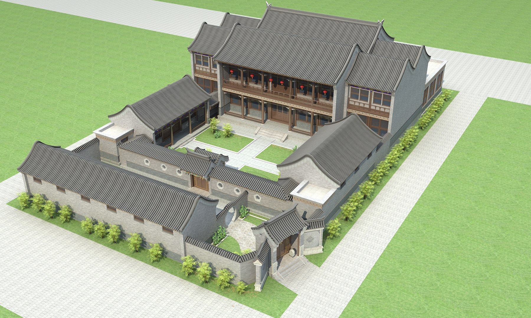Chinese Courtyard House 06 3D Model - TurboSquid 2123175