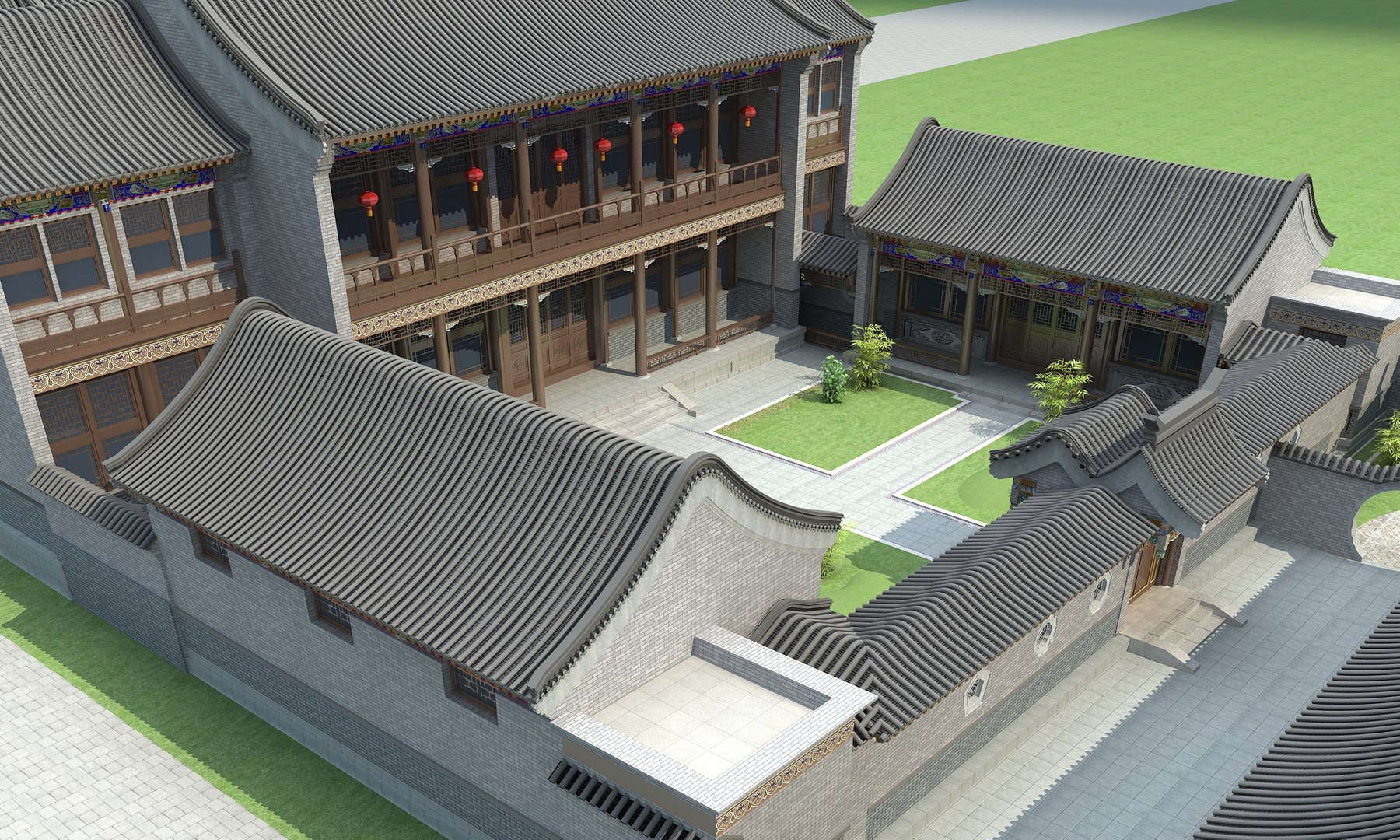 Chinese Courtyard House 06 3D Model - TurboSquid 2123175