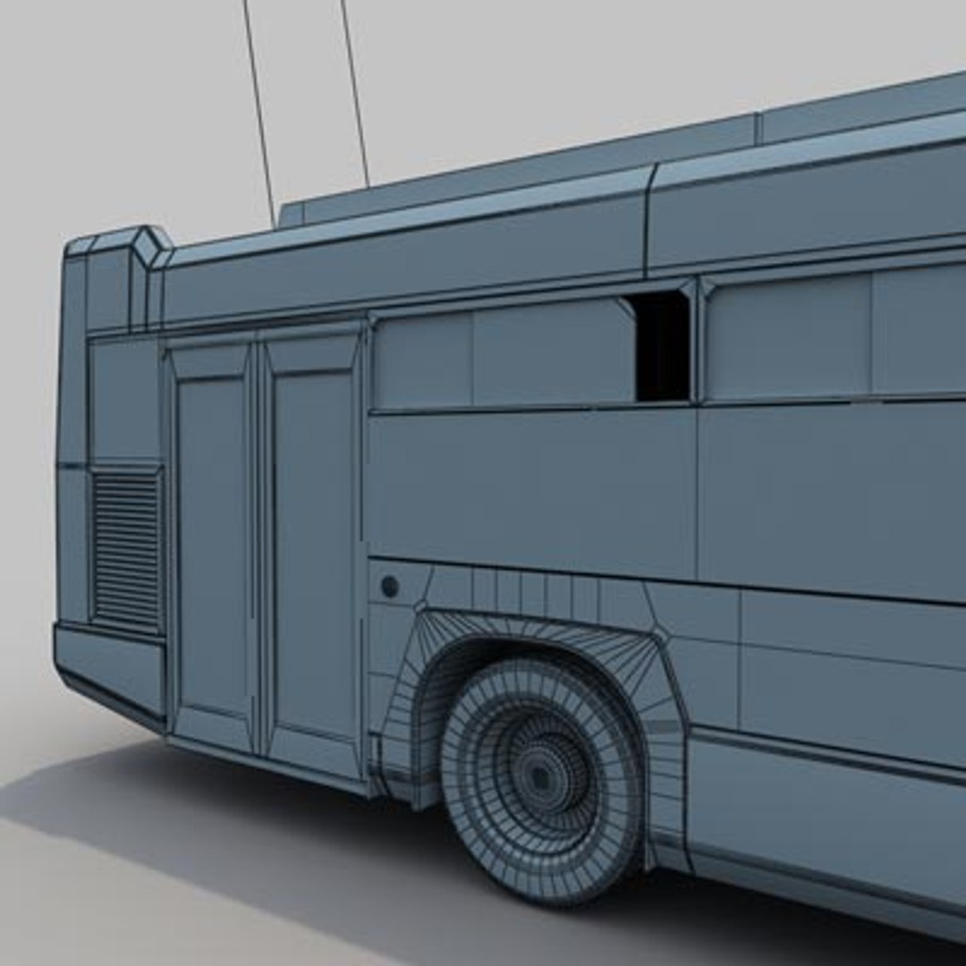 Contemporary Romanian Trolley Bus 3d Obj