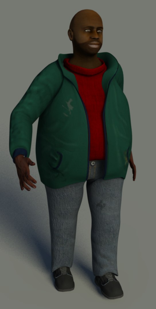 Maya Black Male Human Character