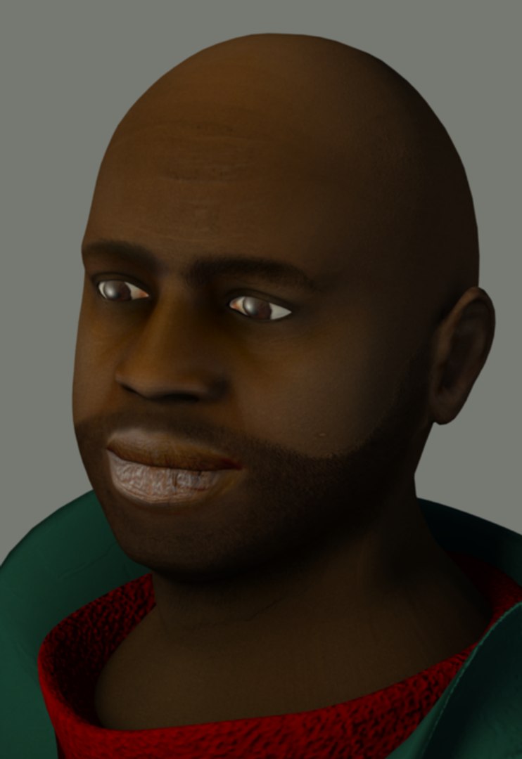 Maya Black Male Human Character