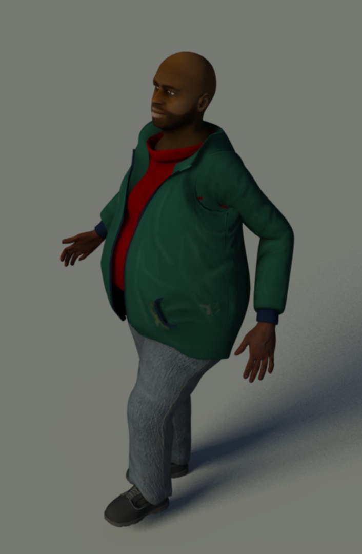 Maya Black Male Human Character