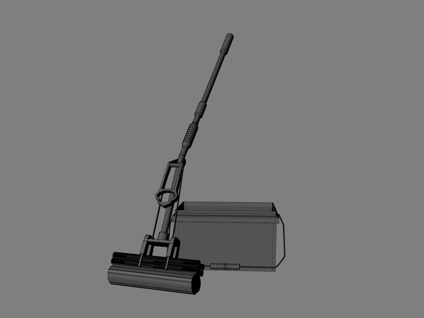 Mop Bucket 3d Model